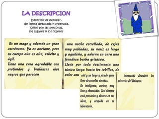 Descripción de personajes | PPTX