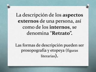 Descripción de personas | PPTX