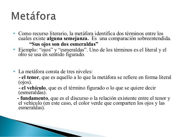 Definicin Y Ejemplos De Metforas Metafrico Trminos