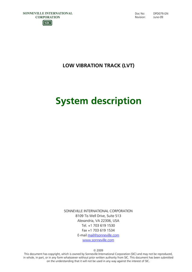 Descripcion del sistema LVT | PDF | Rail Travel | Travel Type