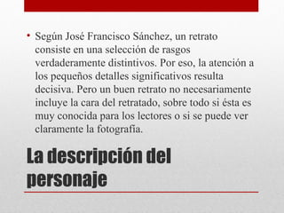 Descripcion de personajes | PPT