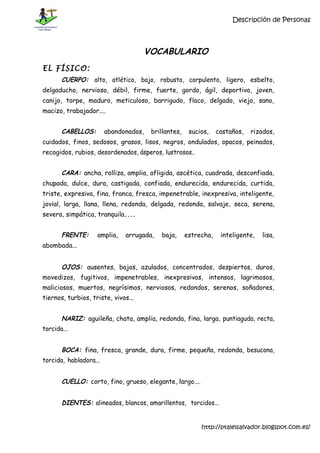 Descripciones de personas | DOC