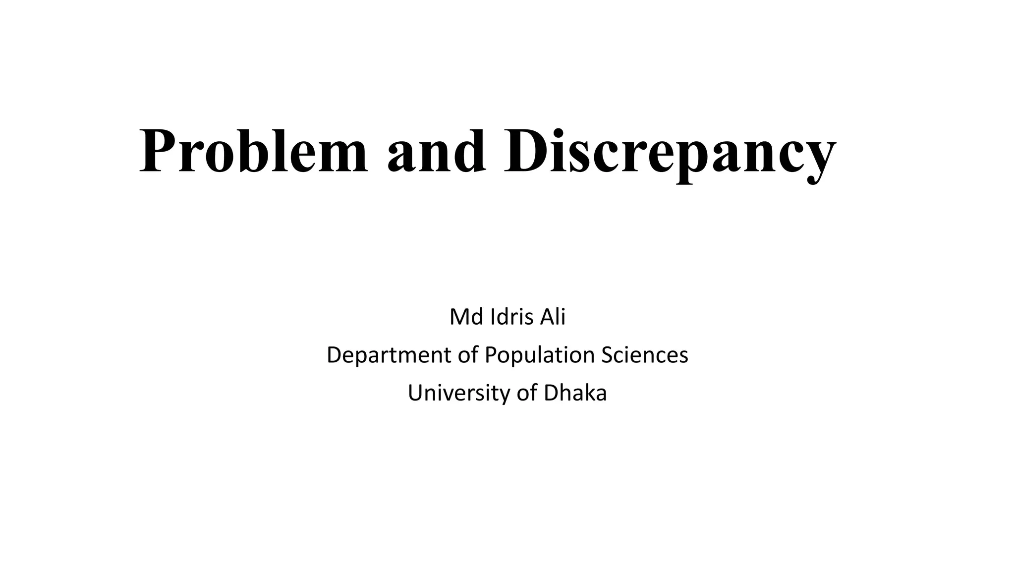 Research Problem and Descripency | PPT