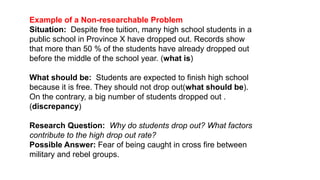 Research Problem and Descripency | PPT