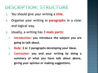 How to write a description | PPTX