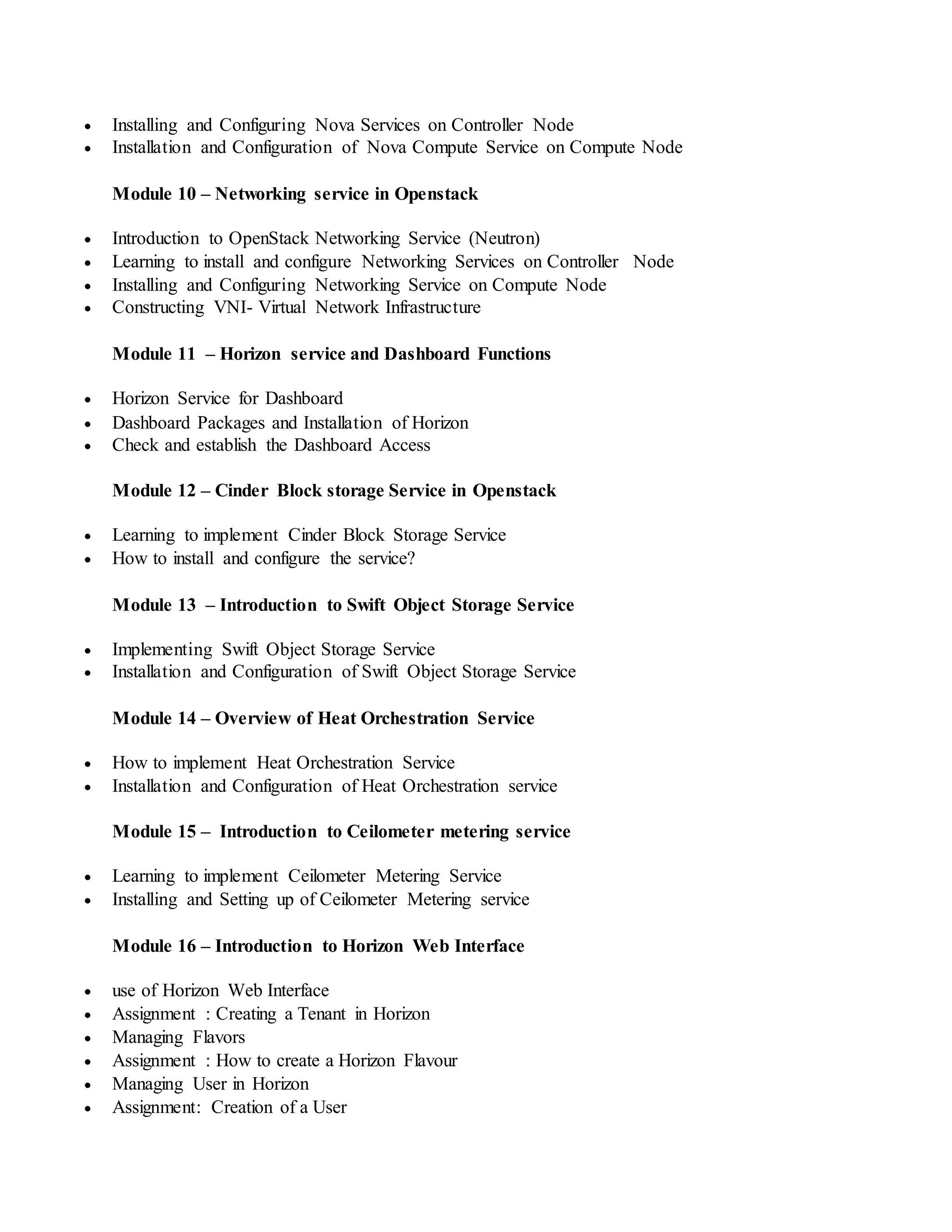 Openstack training material | PDF