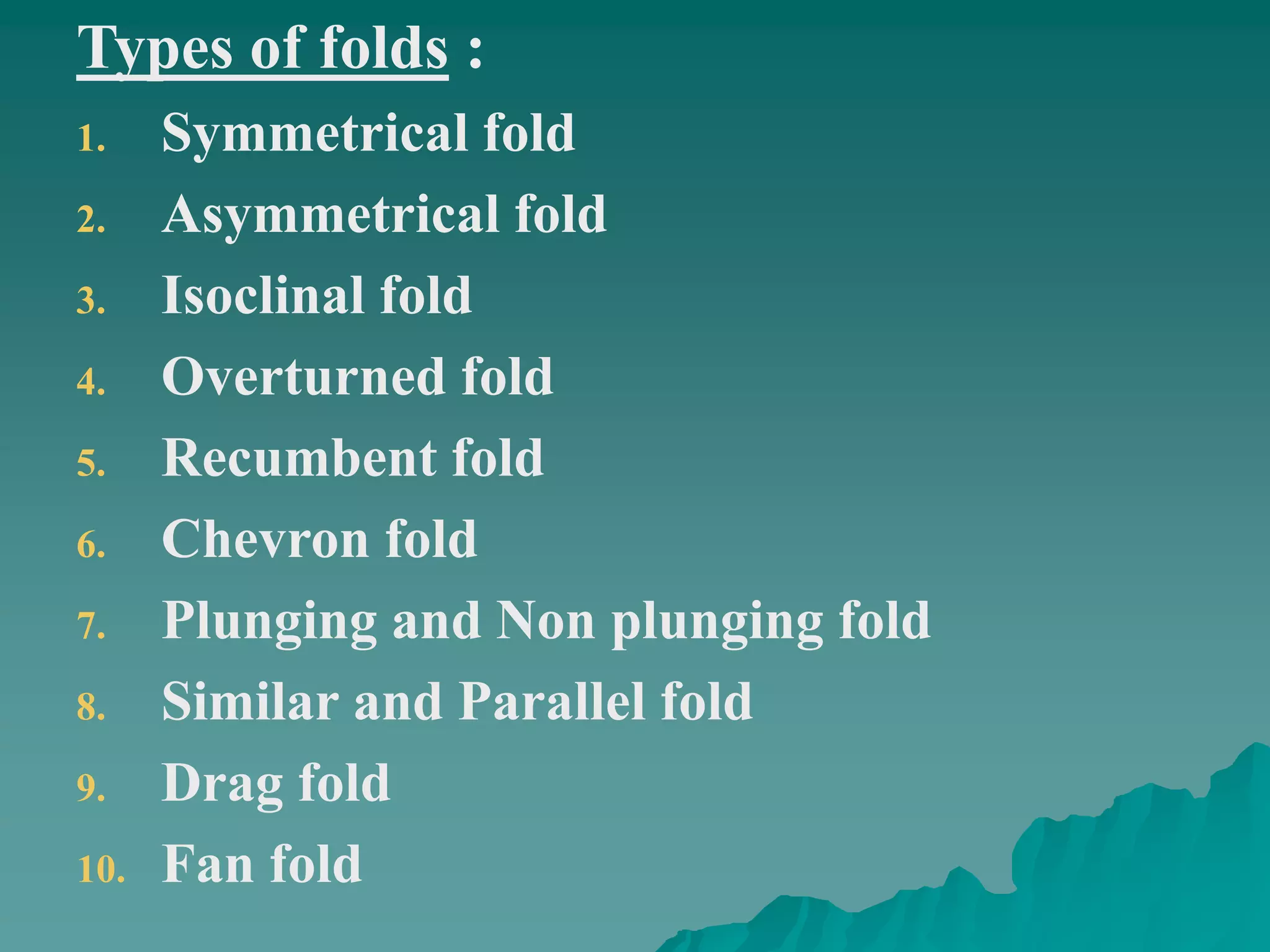 Description and classification of folds | PPT