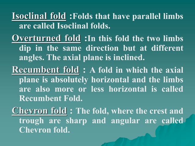 Description and classification of folds | PPT | Geology | Science