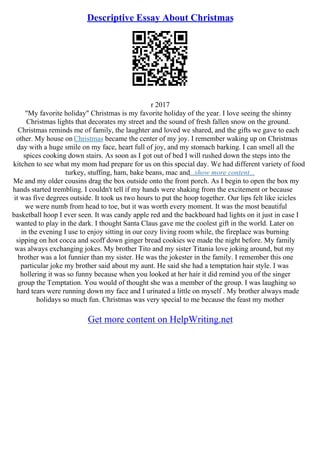 Description Essays | PDF