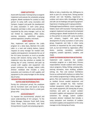 Description for camp manager/camp boss. | PDF