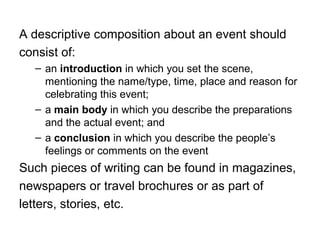 A Description of a festival | PPT