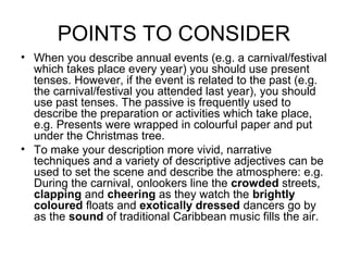 A Description of a festival | PPT