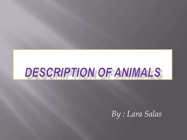 Description of Animals | PPTX