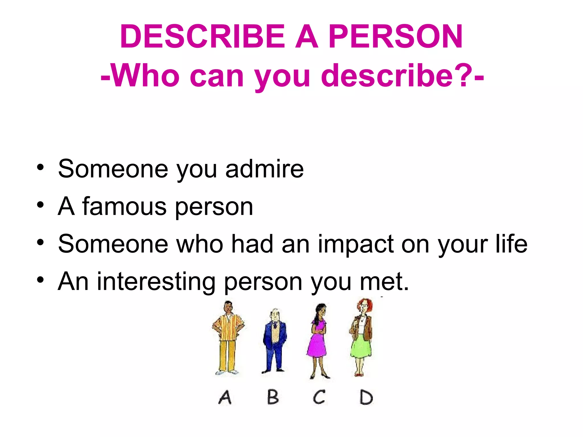 Description of a person | PPT