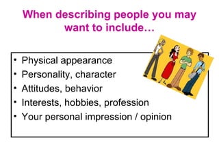 Description of a person | PPT