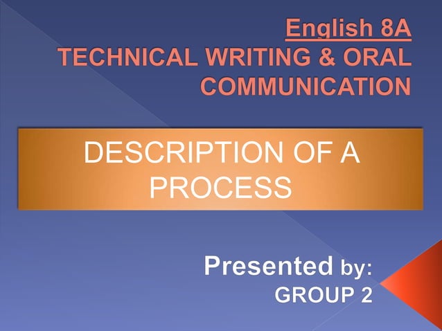 Description of a process | PPTX | Educational Assessment | Education