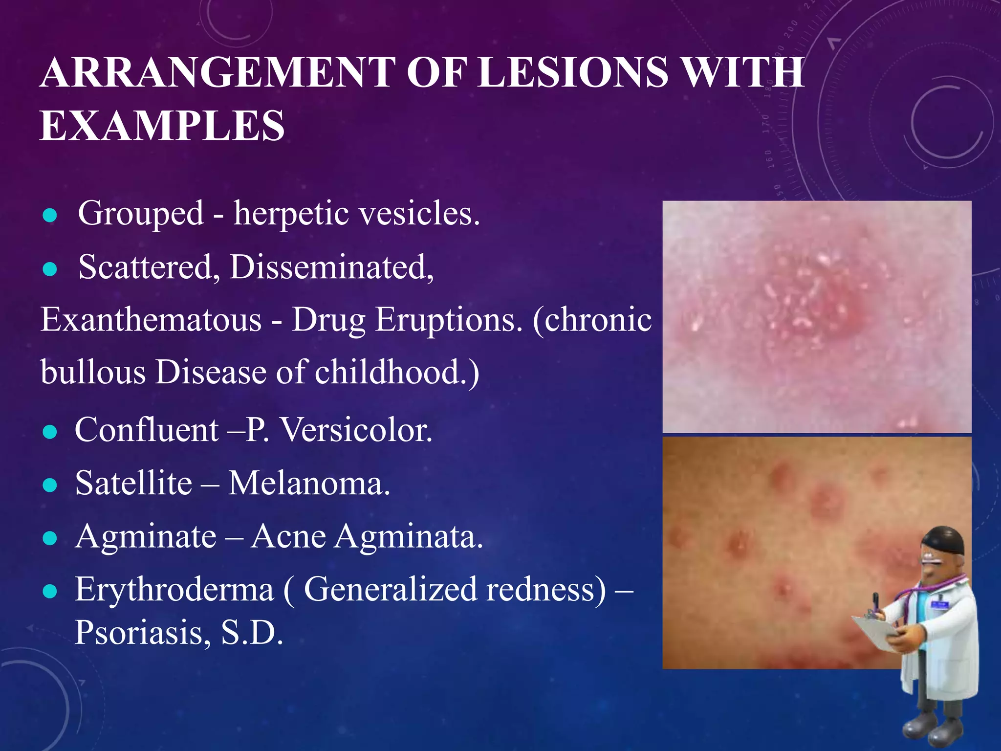 Description of basic skin lesions | PPTX