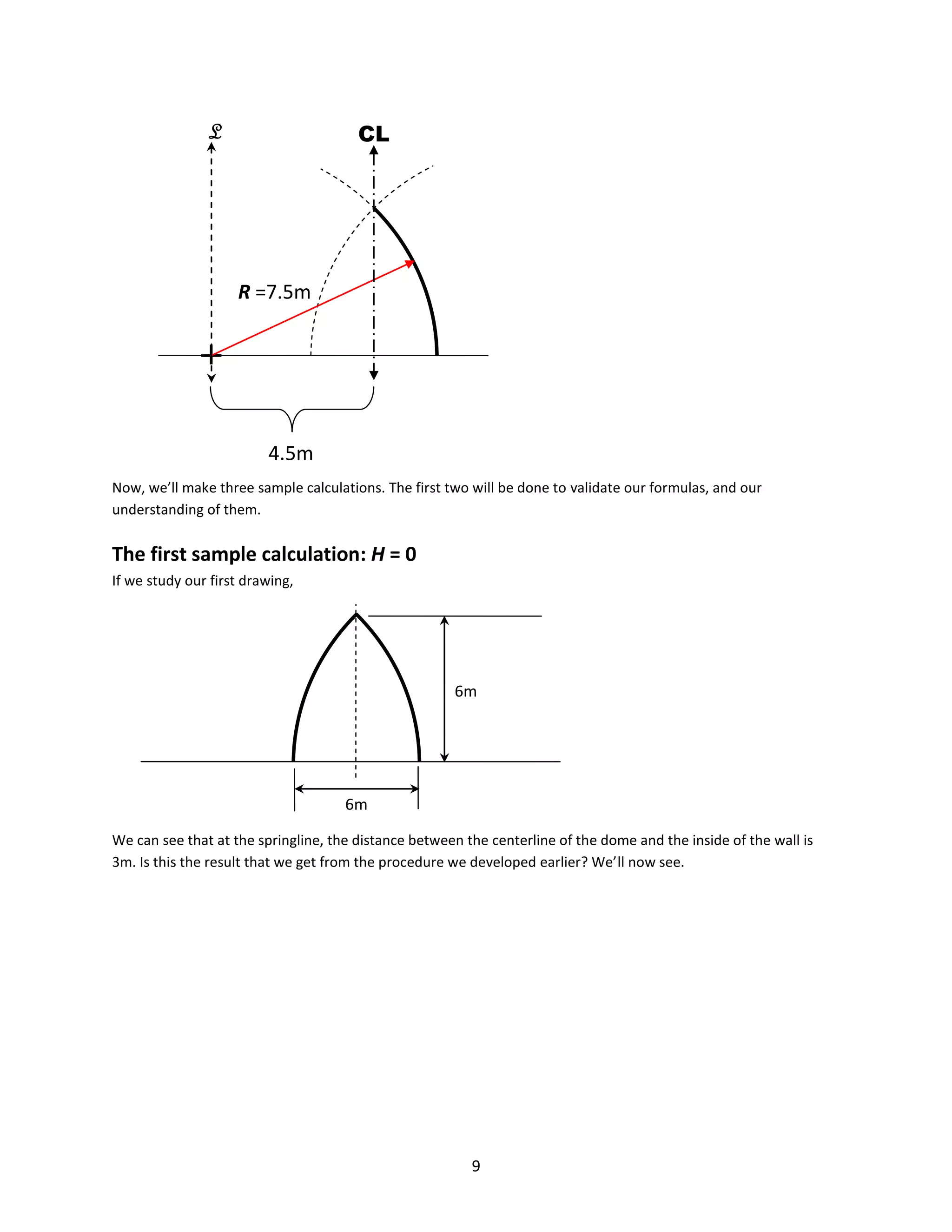 How to Calculate Distances from Centerline to Inside Walls of Domes ...