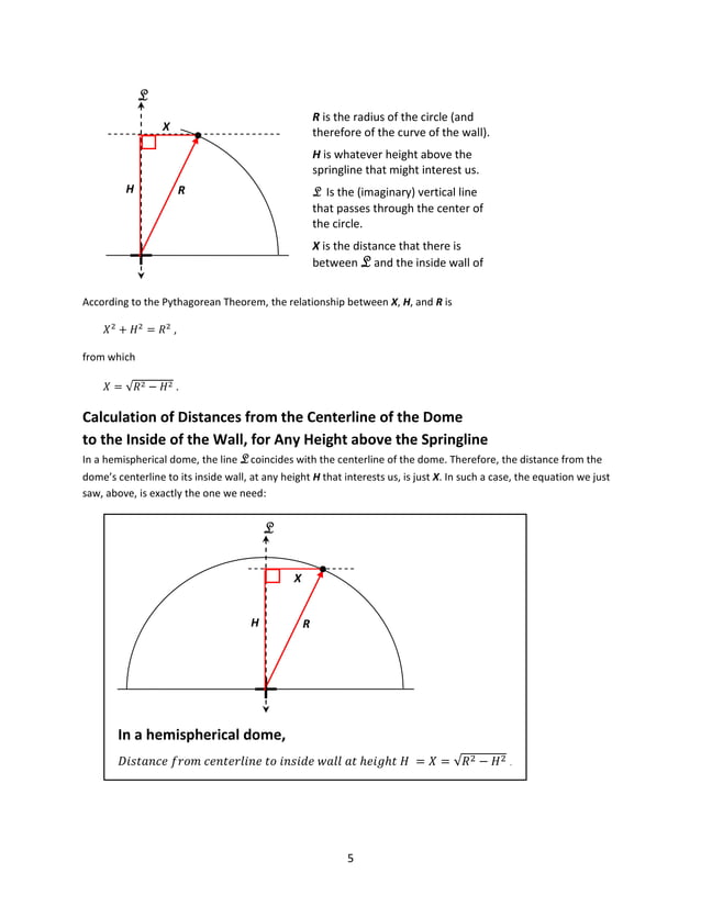 How to Calculate Distances from Centerline to Inside Walls of Domes ...