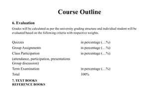 Description of Curriculum Format Approved by UGC | PPTX
