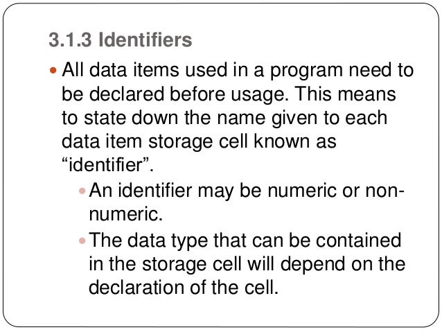 Description of data
