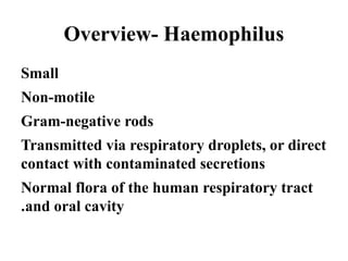 Description of Haemophilus species .pptx