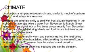 Description of london city | PPTX