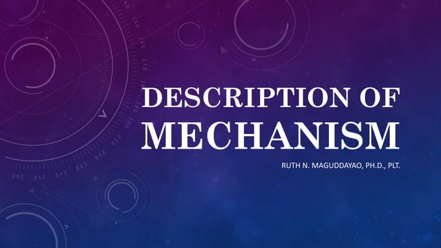 Description of mechanism | PDF | Chemistry | Science