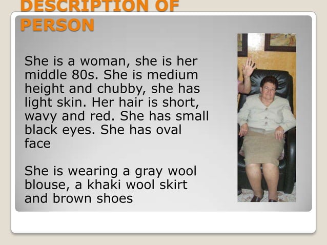 Description Of Person | PPTX