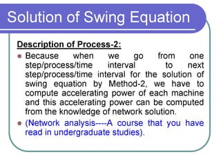 Solution of the Swing Equation | PPT