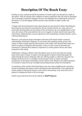 Description Of The Beach Essay.pdf