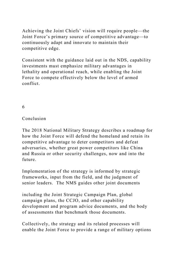 Description of theNationalMilitary Strategy2018.docx