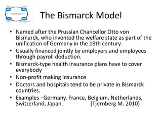 Description of two health care models | PPTX