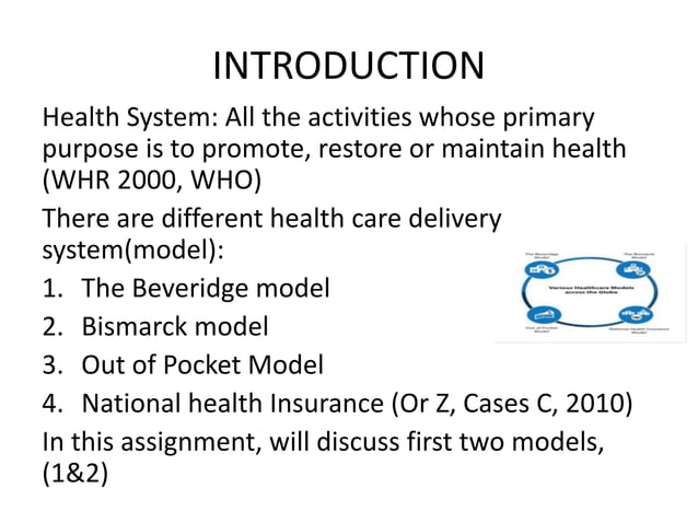 Description of two health care models | PPTX
