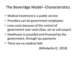 Description of two health care models | PPTX