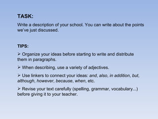 Description school | PPT