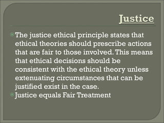 Descriptions of ethical theories and principles | PPT