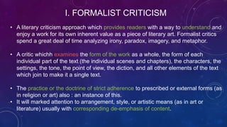 Descriptions of literary criticism theories | PPTX