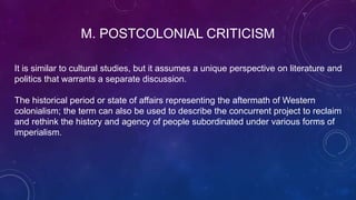 Descriptions of literary criticism theories | PPTX