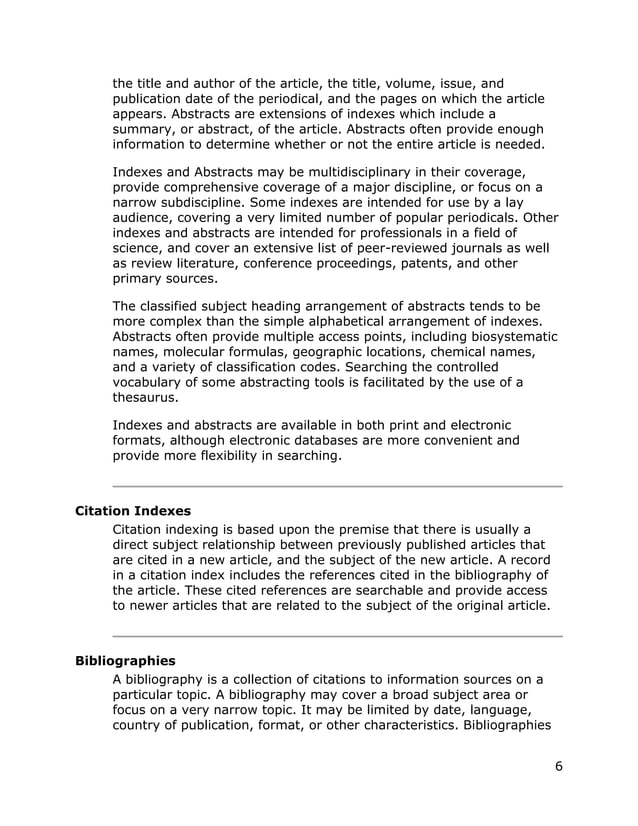 Descriptions of literature sources in science | PDF