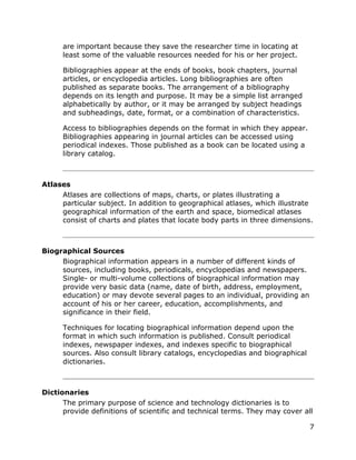 Descriptions of literature sources in science | PDF