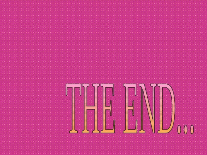 Colorful Cute The End Sign