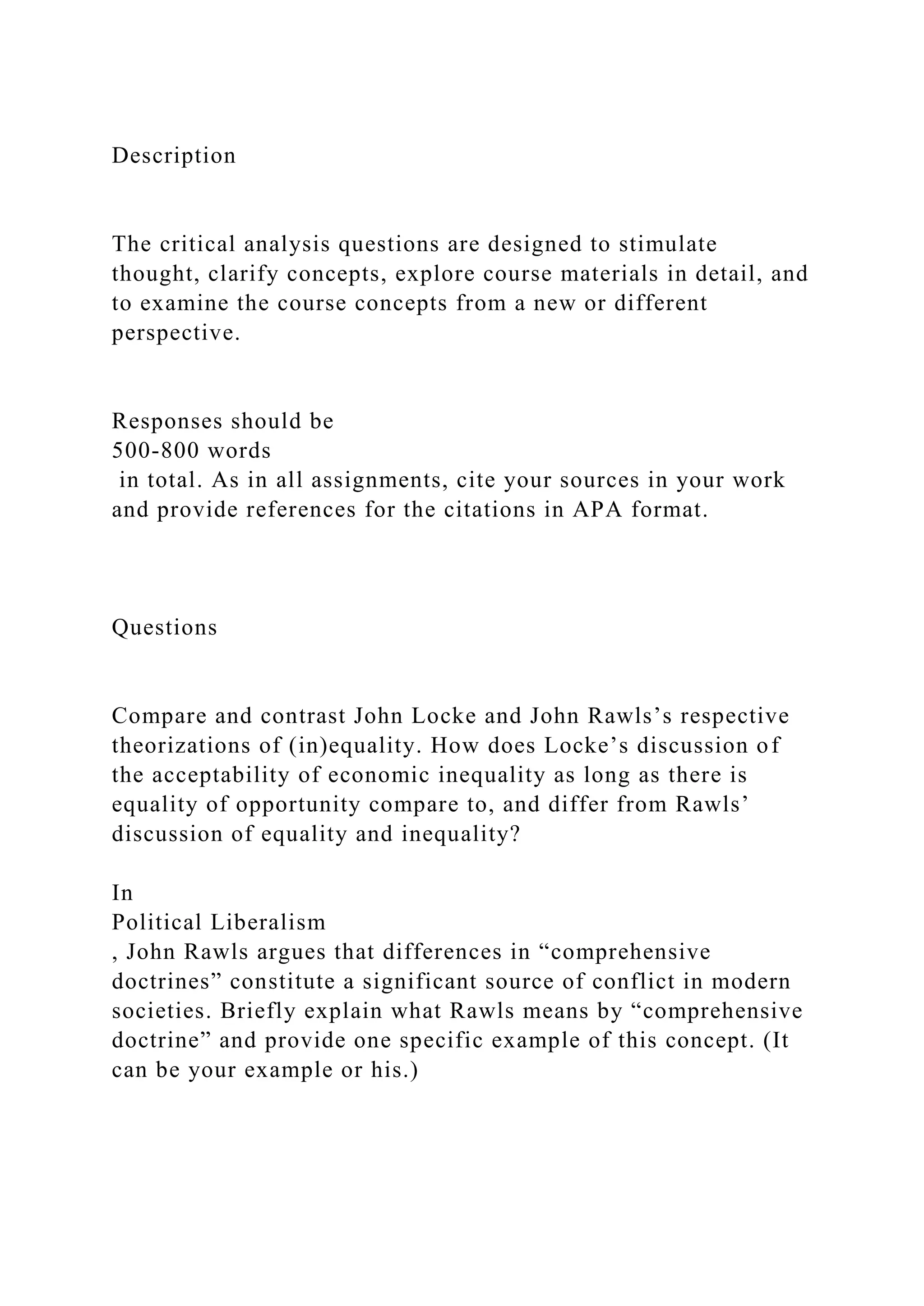 DescriptionThe critical analysis questions are designed to sti.docx