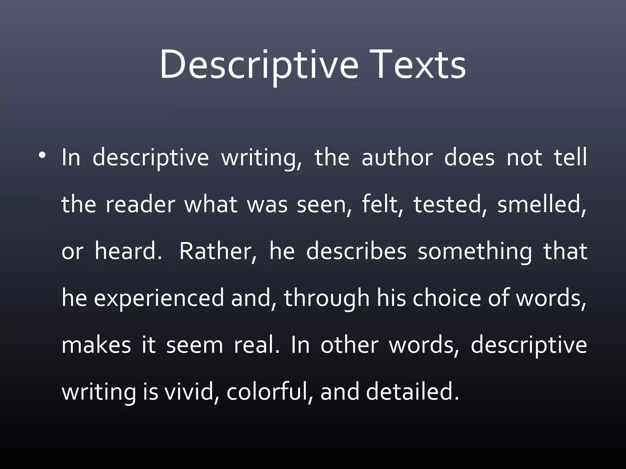 Descriptive | PPT