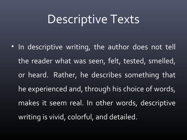 Descriptive | PPT