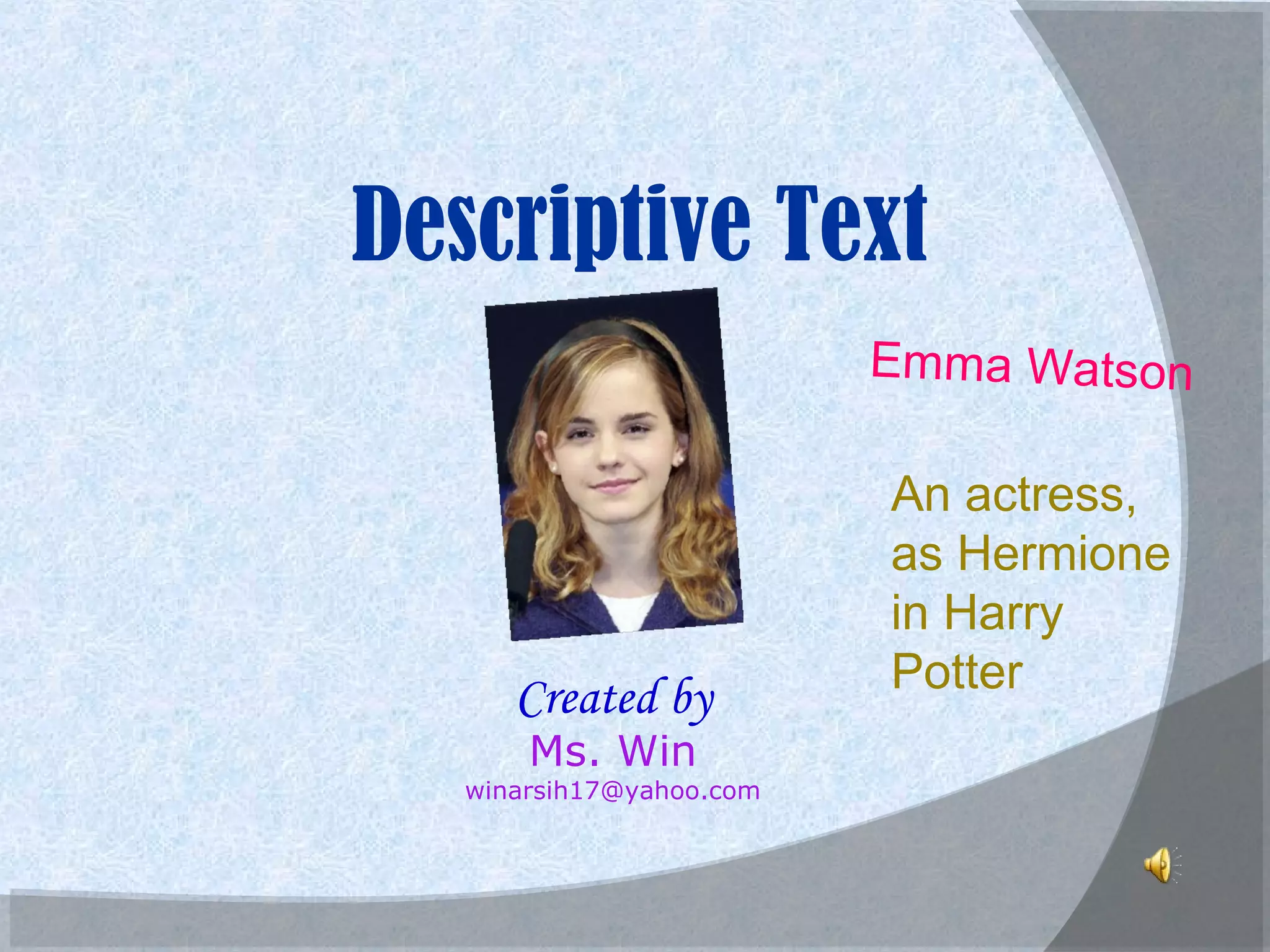 Descriptive text | PPT