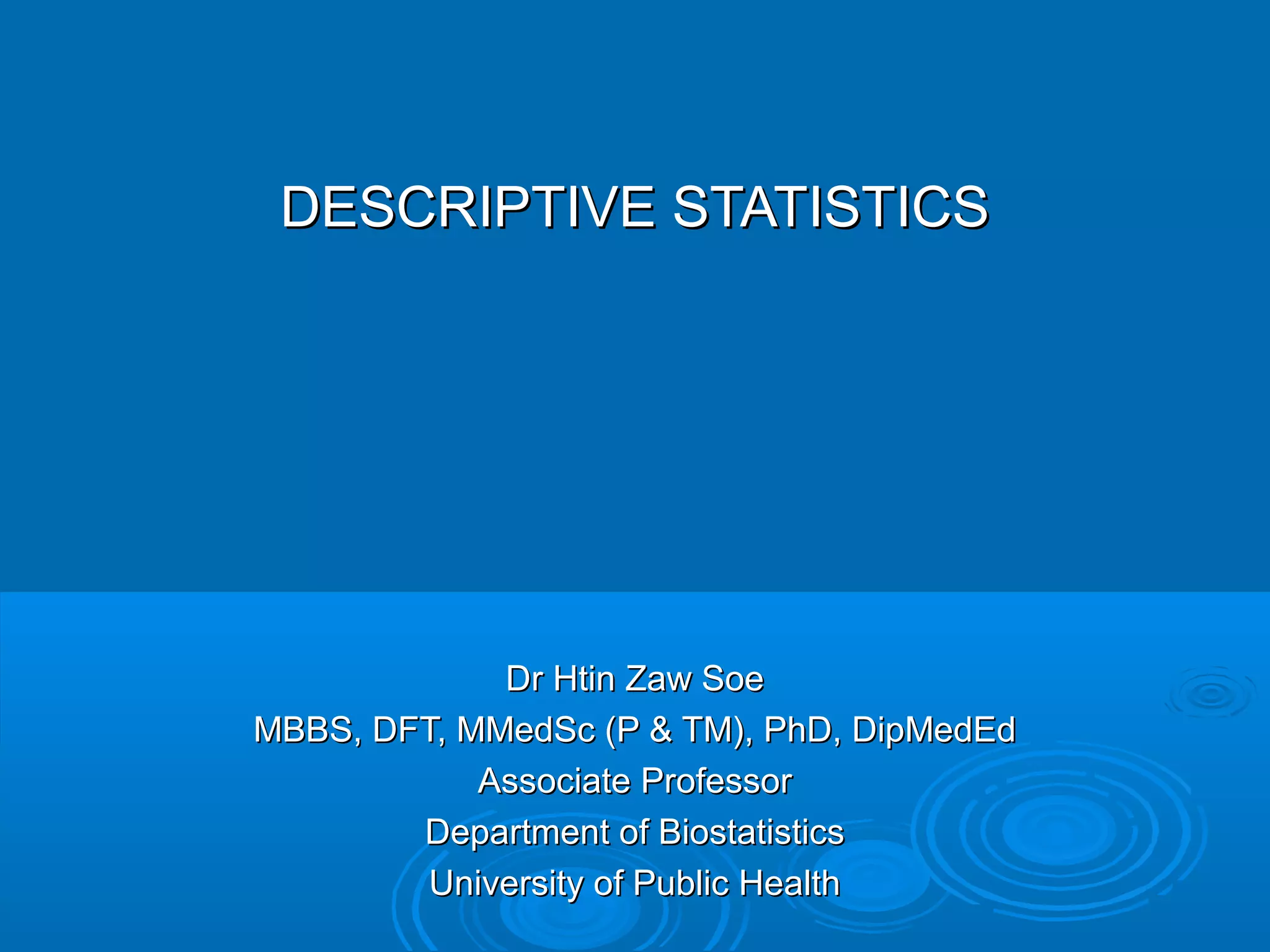 Descriptive statistics | PPT