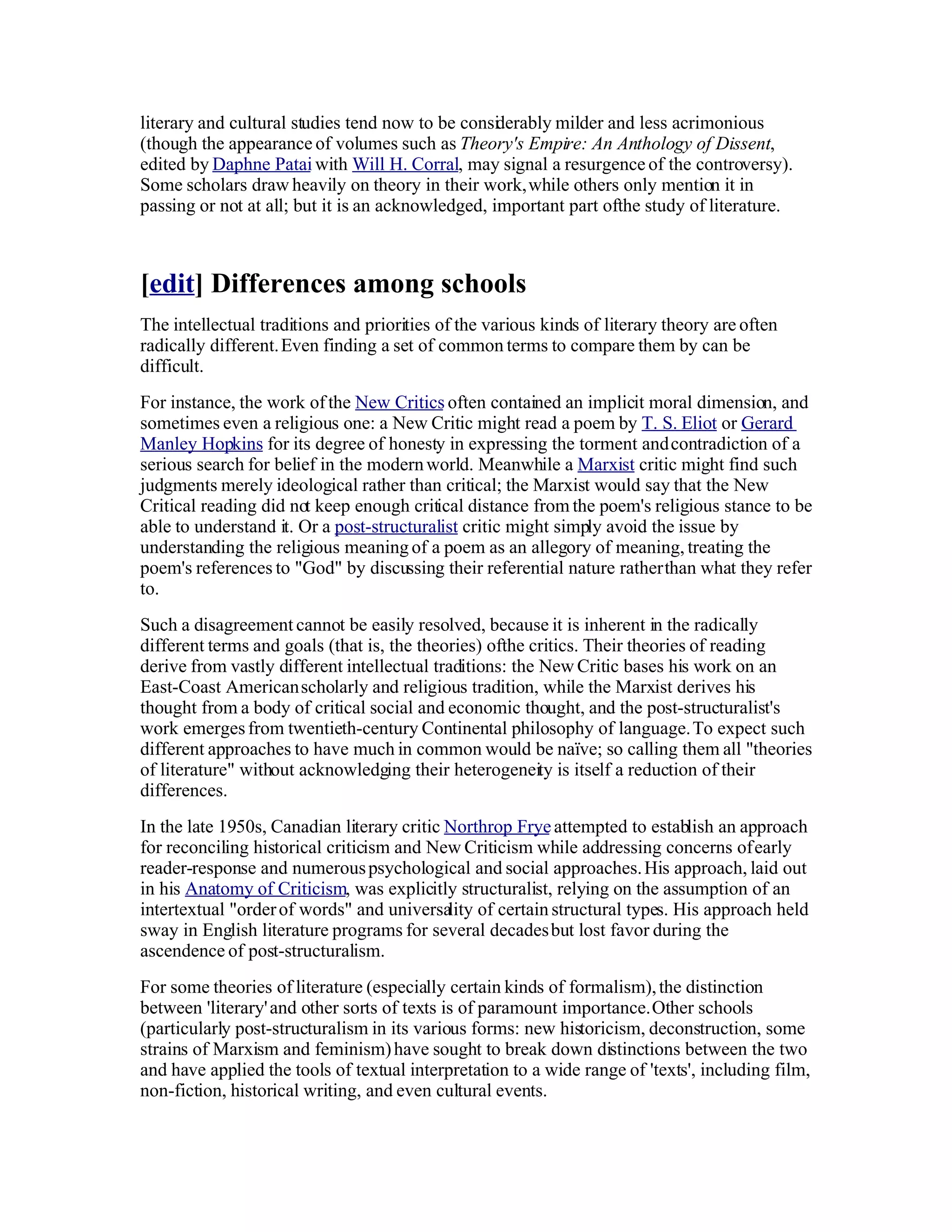 Descriptive Criticism | DOC