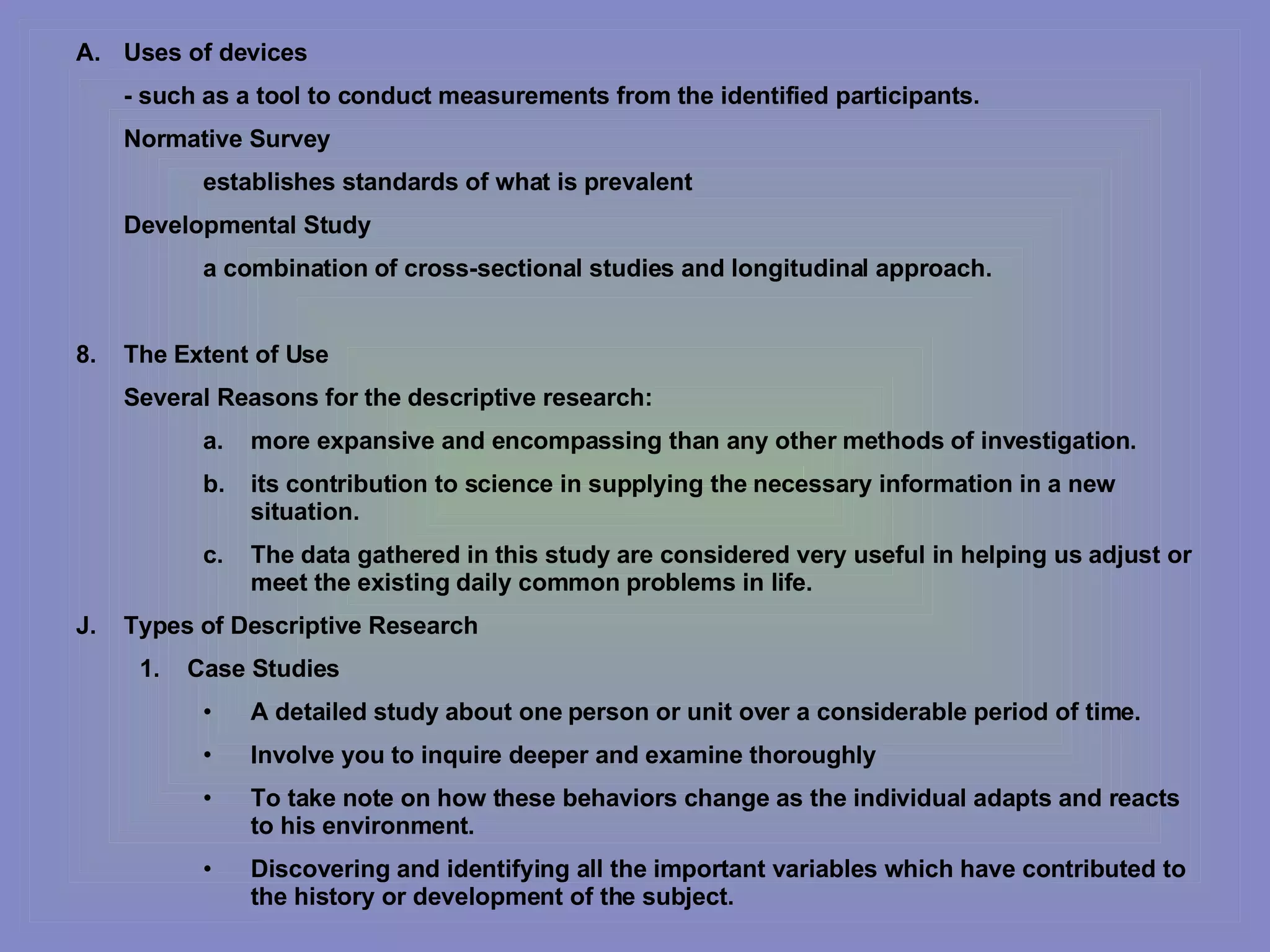 Descriptive Method | PPT | Science