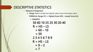 DESCRIPTIVE-STATISTICS.pptxxxxxxcxxxcxdff | PPT